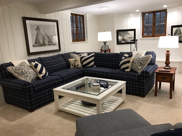 Bennett Roll Arm Skirted Sectional Sectionals Ethan Allen