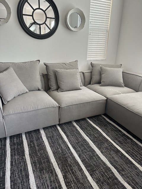 Living spaces gray sectional store