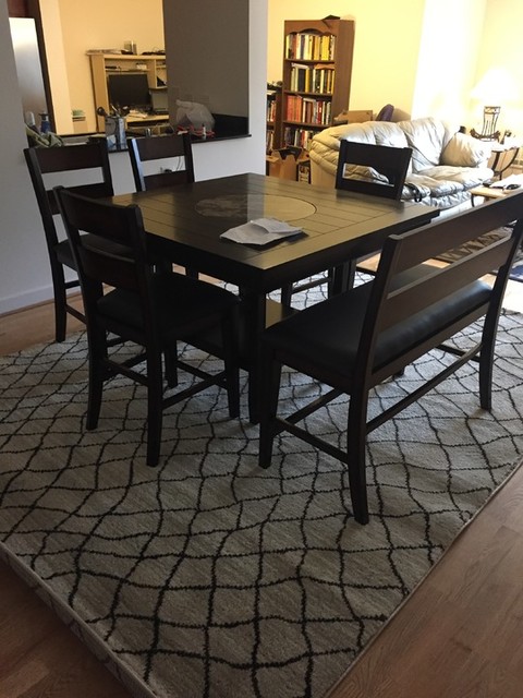 Sutton Brown Wood 48 Square Espresso Kitchen Counter Height Table Lazy Susan Storage Living Spaces